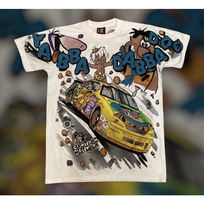 Patrón De Dibujos Animados Ovp NASCAR 90s Estilo Disponible En Blanco Y ...