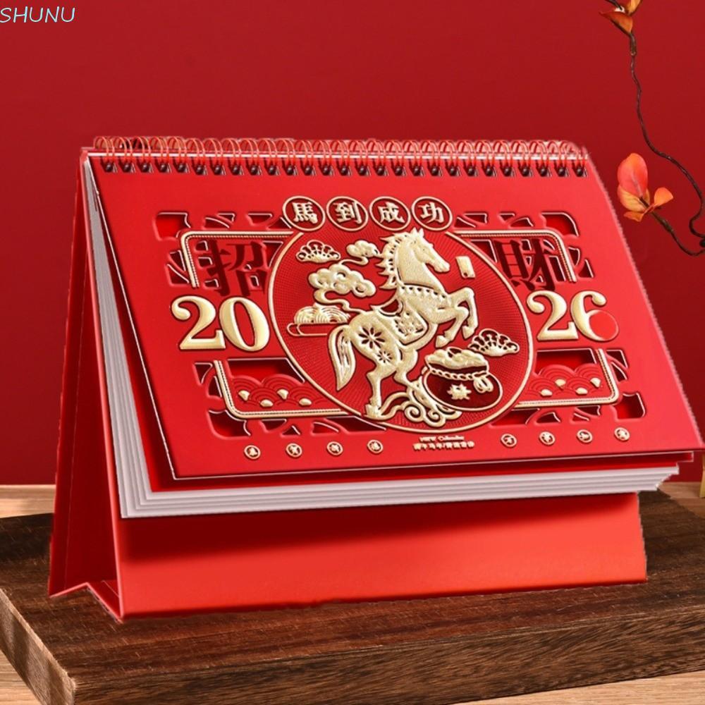 Calendario De Escritorio SHUNU 2026 , Año Nuevo Estilo Del Caballo ...